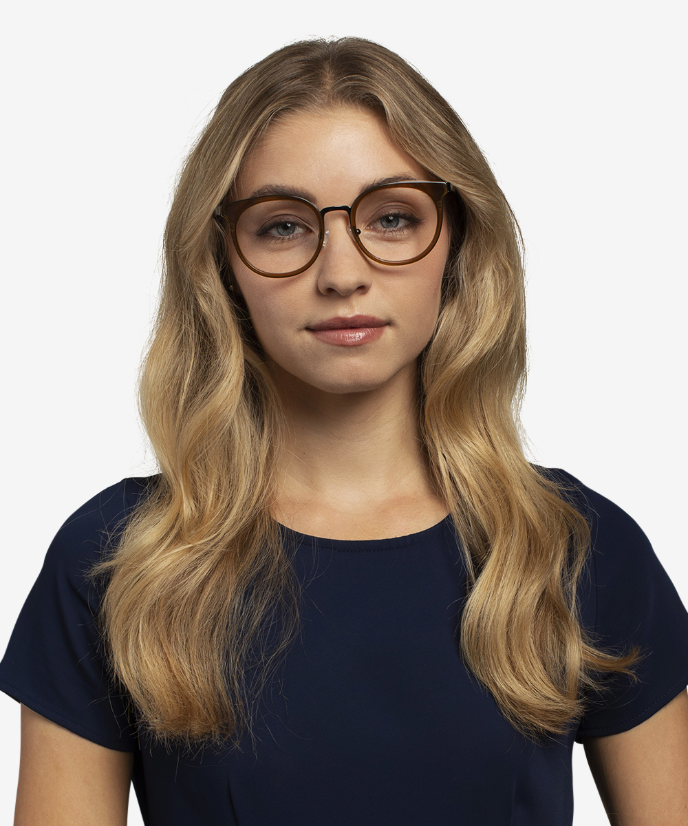 Murphy Round Brown Full Rim Eyeglasses | Eyebuydirect