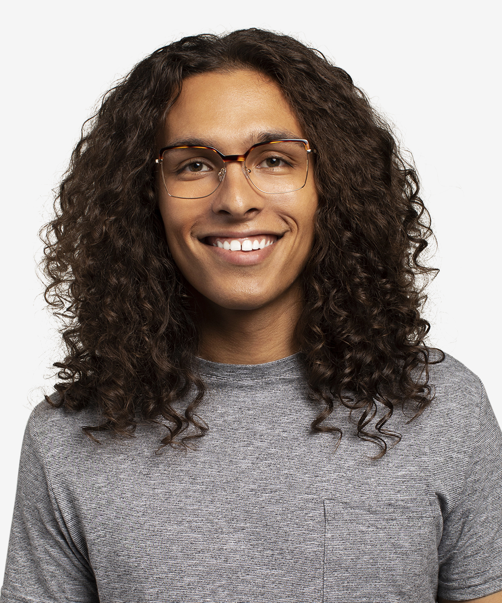 Further Geometric Tortoise And Gold Full Rim Eyeglasses Eyebuydirect