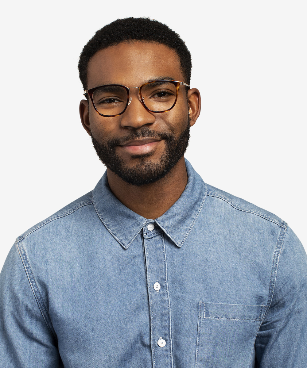 Utamaro Square Tortoise Gold Full Rim Eyeglasses Eyebuydirect Canada