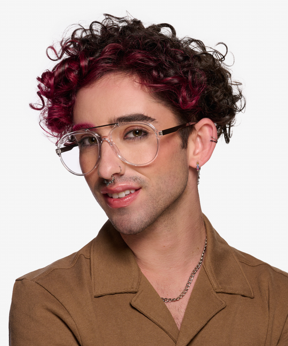 Lantern Aviator Clear Glasses for Men | Eyebuydirect