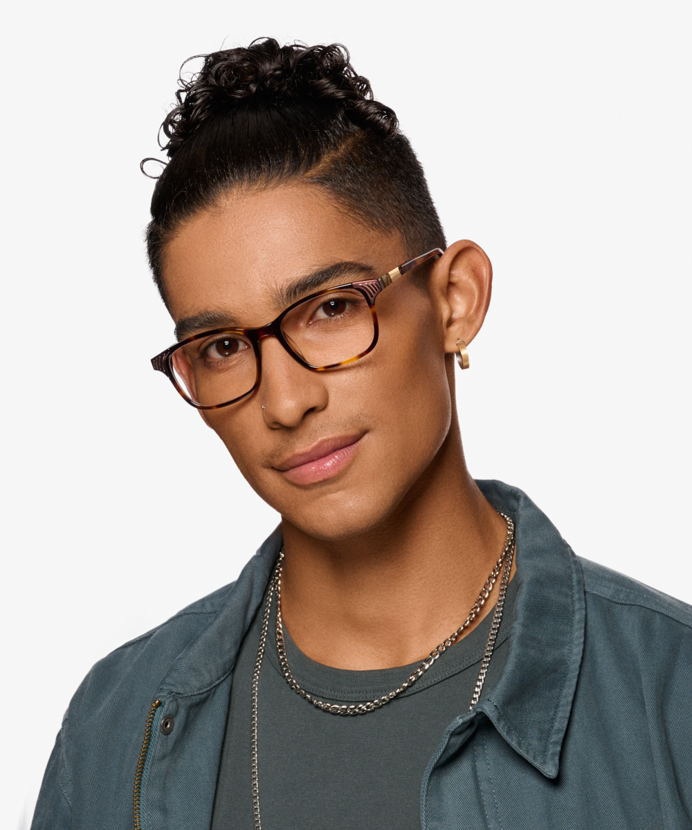 Visio Rectangle Tortoise Full Rim Eyeglasses Eyebuydirect Canada