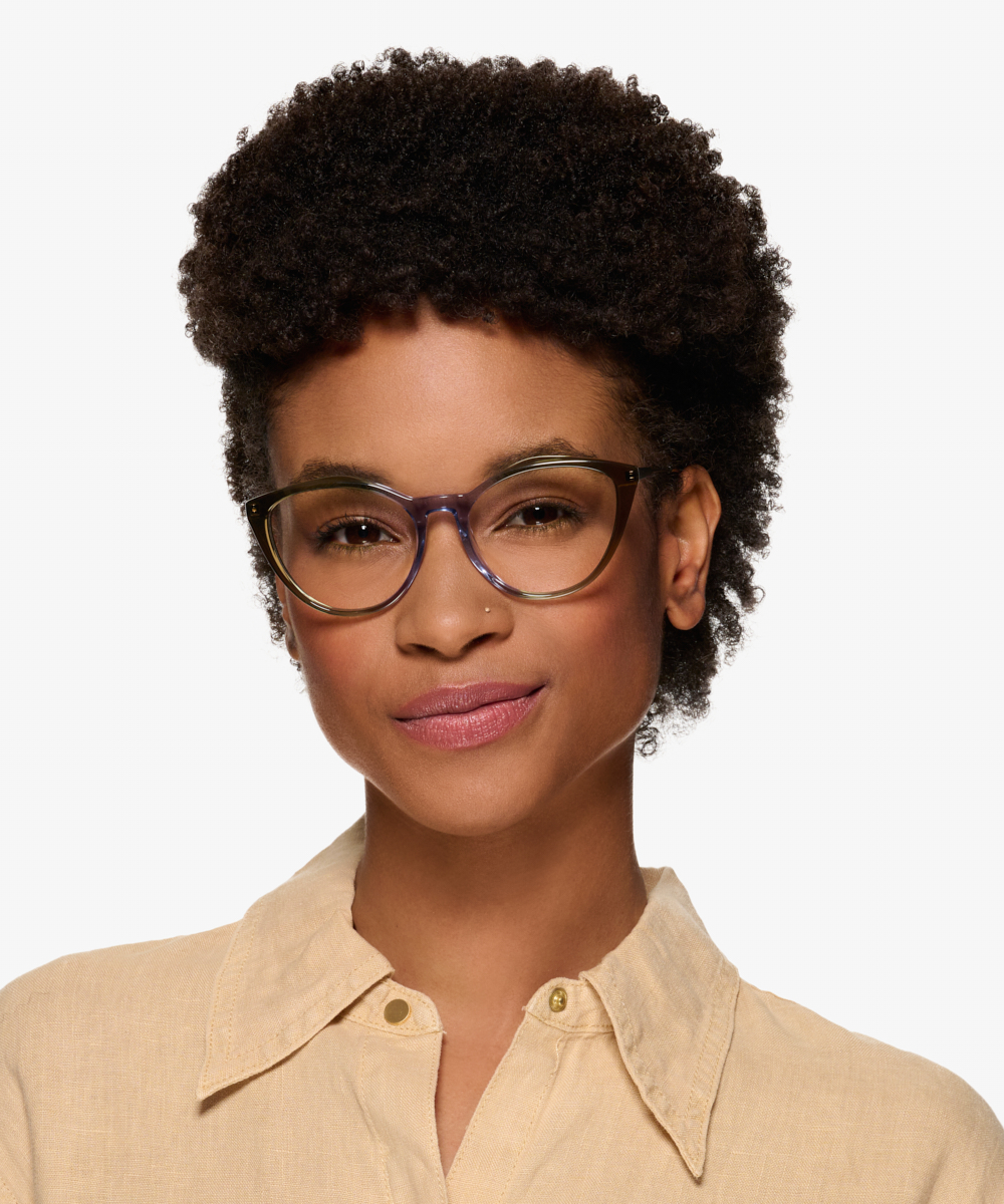 Clarissa Cat Eye Gradient Brown Glasses for Women | Eyebuydirect