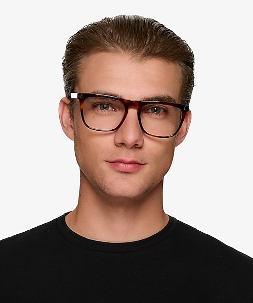 Hugh Square Tortoise Full Rim Eyeglasses Eyebuydirect Canada