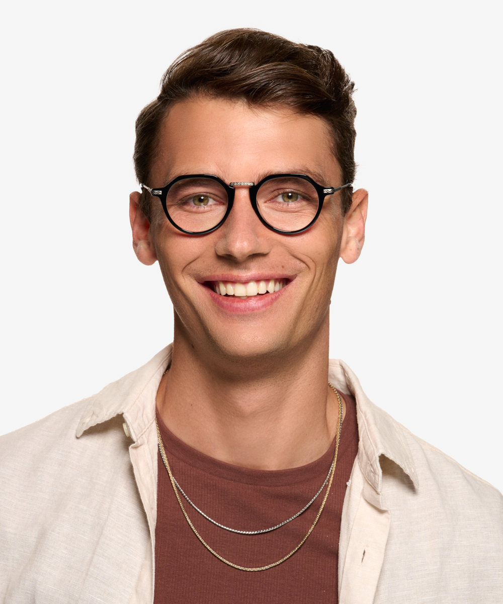 Phineas Round Black Full Rim Eyeglasses | Eyebuydirect