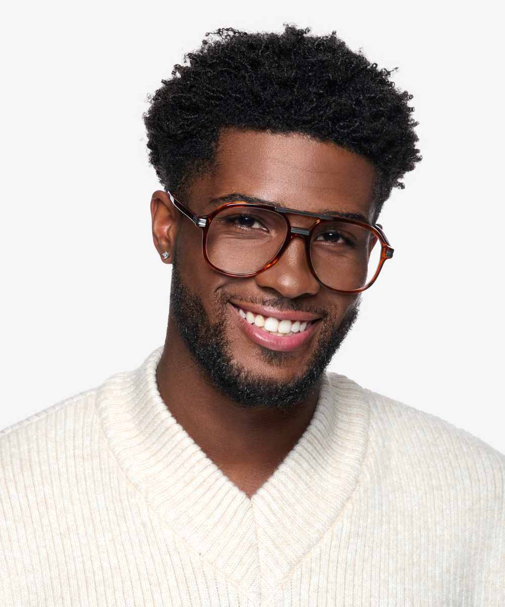 Lowen Aviator Tortoise Full Rim Eyeglasses | Eyebuydirect