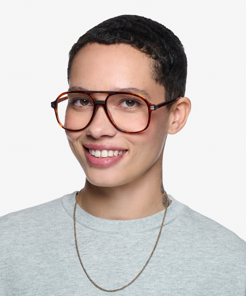 Lowen Aviator Tortoise Full Rim Eyeglasses | Eyebuydirect