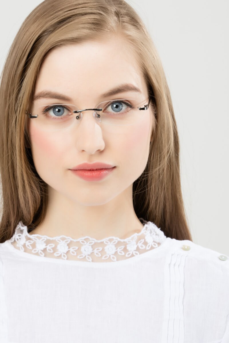 Summer Oval Gunmetal Rimless Eyeglasses | Eyebuydirect