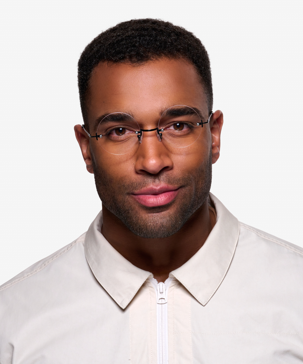 Palo Alto Round Black Rimless Eyeglasses | Eyebuydirect Canada