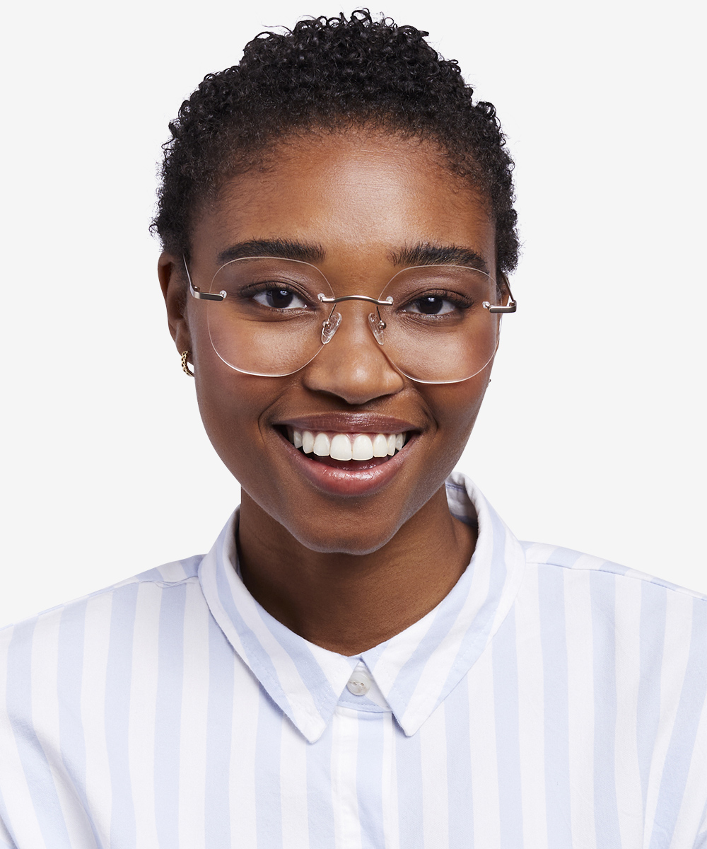 Lisa Square Gold Glasses for Women | Eyebuydirect Canada