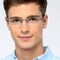 Percy Rectangle Gunmetal Rimless Eyeglasses | Eyebuydirect