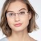 Percy Rectangle Gunmetal Rimless Eyeglasses | Eyebuydirect