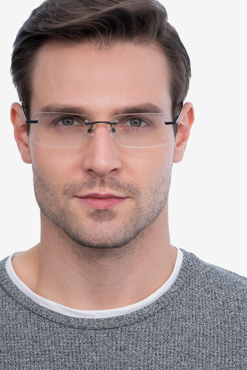 Enterprise Rectangle Black Glasses for Men | Eyebuydirect