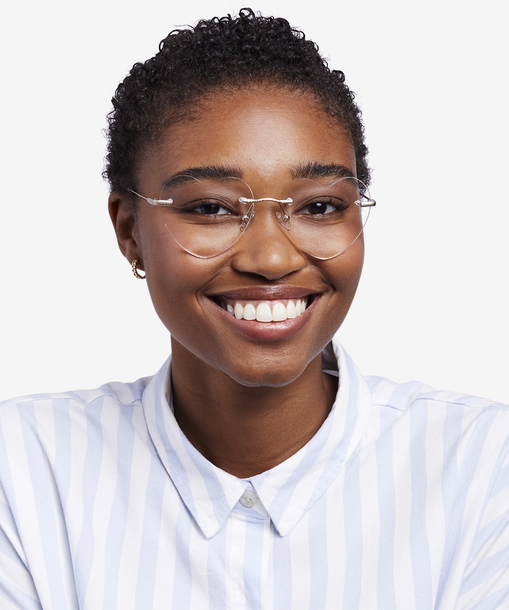 Spark Heart Glitter Gold Glasses for Women | Eyebuydirect