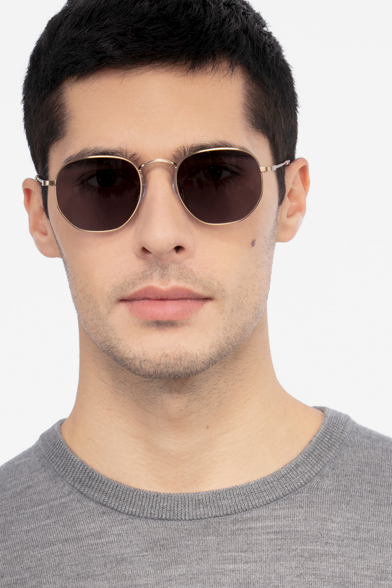 Boardwalk - Square Copper Frame Sunglasses For Men | Eyebuydirect Canada
