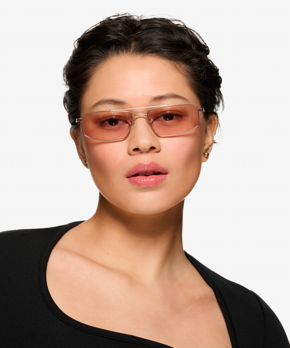 Alto - Aviator Matt Rose Gold Frame Prescription Sunglasses | Eyebuydirect
