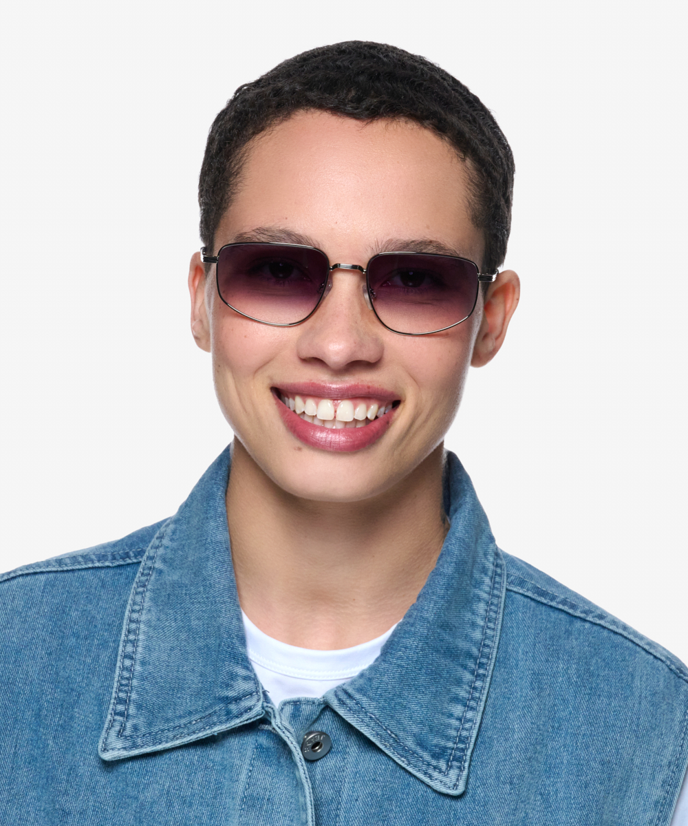 Collin - Rectangle Light Brown Frame Sunglasses For Men | Eyebuydirect