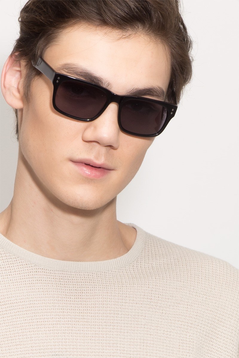 Baltimore - Sleek Rectangular Shades with Hinge Accents | Eyebuydirect