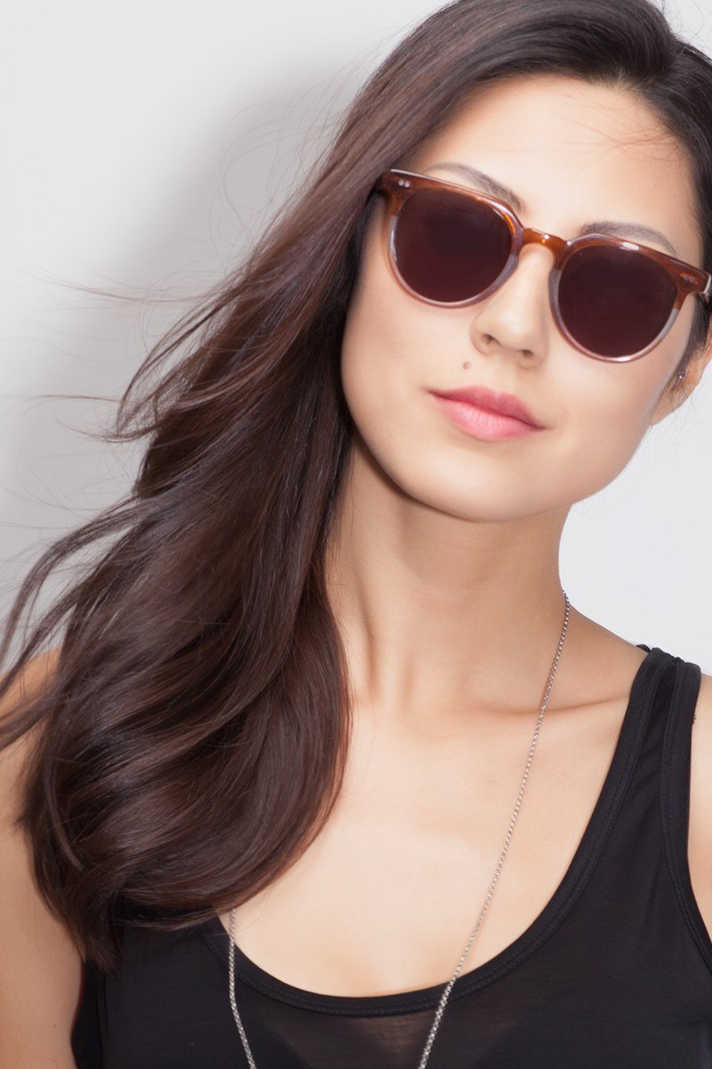 Shadow - Round Neapolitan Frame Sunglasses For Women | Eyebuydirect