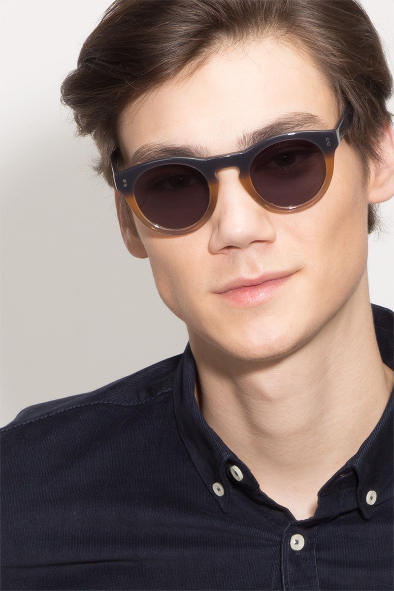 Ibiza - Round Gray Frame Sunglasses For Women | Eyebuydirect Canada