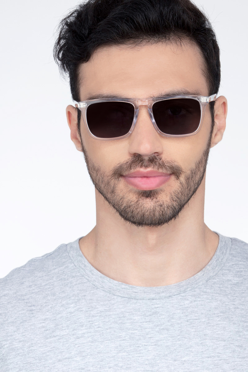 Cantina Rectangle Clear Frame Sunglasses For Men Eyebuydirect Canada