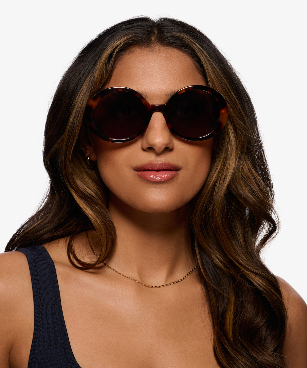Tina - Oval Tortoise Frame Sunglasses For Women | Eyebuydirect Canada