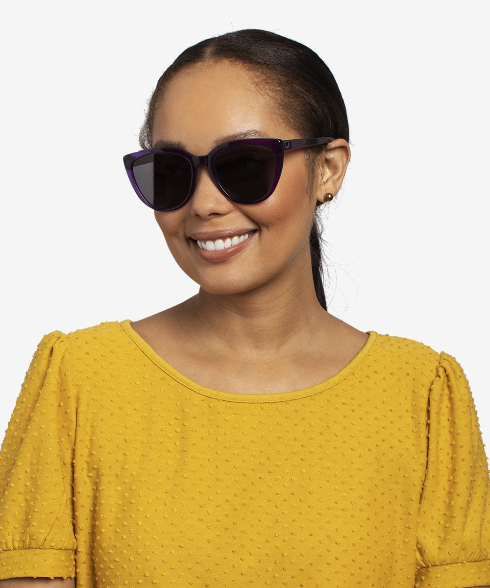 Lemonade - Cat Eye Purple Frame Sunglasses For Women | Eyebuydirect