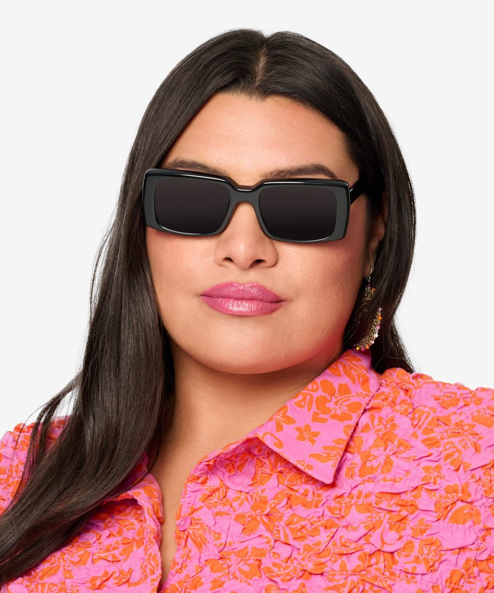 Impression Rectangle Black Frame Prescription Sunglasses