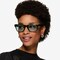Kitt - Rectangle Crystal Green Frame Prescription Sunglasses | Eyebuydirect