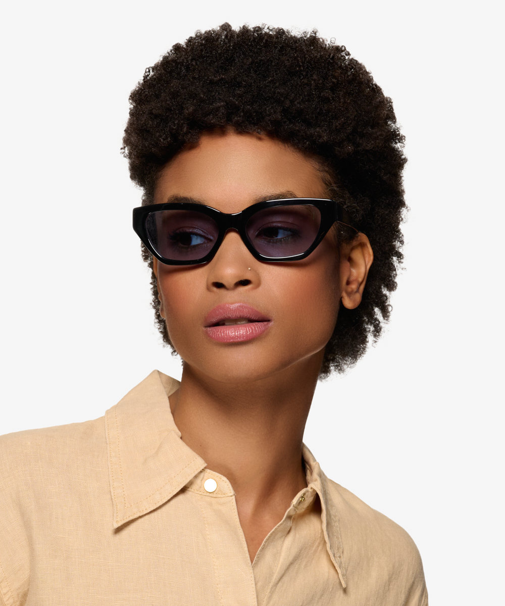 Celeste - Cat Eye Black Frame Sunglasses For Women | Eyebuydirect