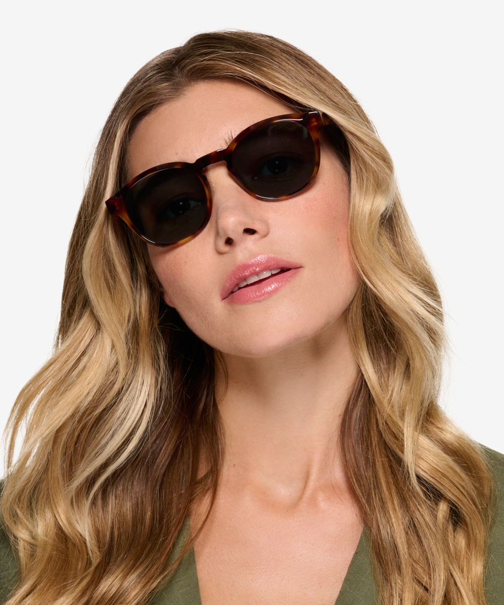 Flamingo Round Tortoise Frame Prescription Sunglasses Eyebuydirect