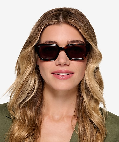 Pomade Rectangle Tortoise Frame Prescription Sunglasses