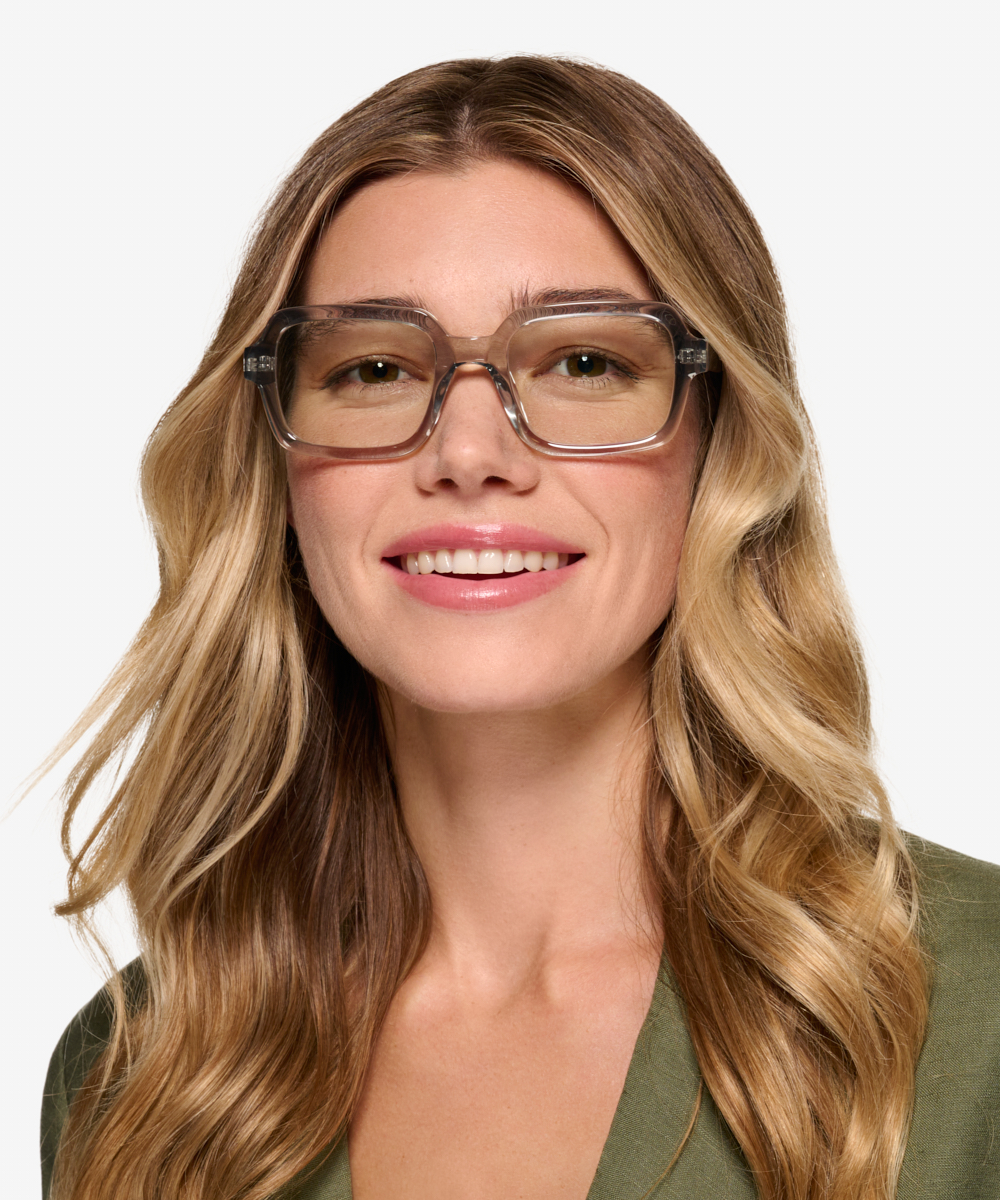 Resort Square Matte Gray Smoke Frame Prescription Sunglasses