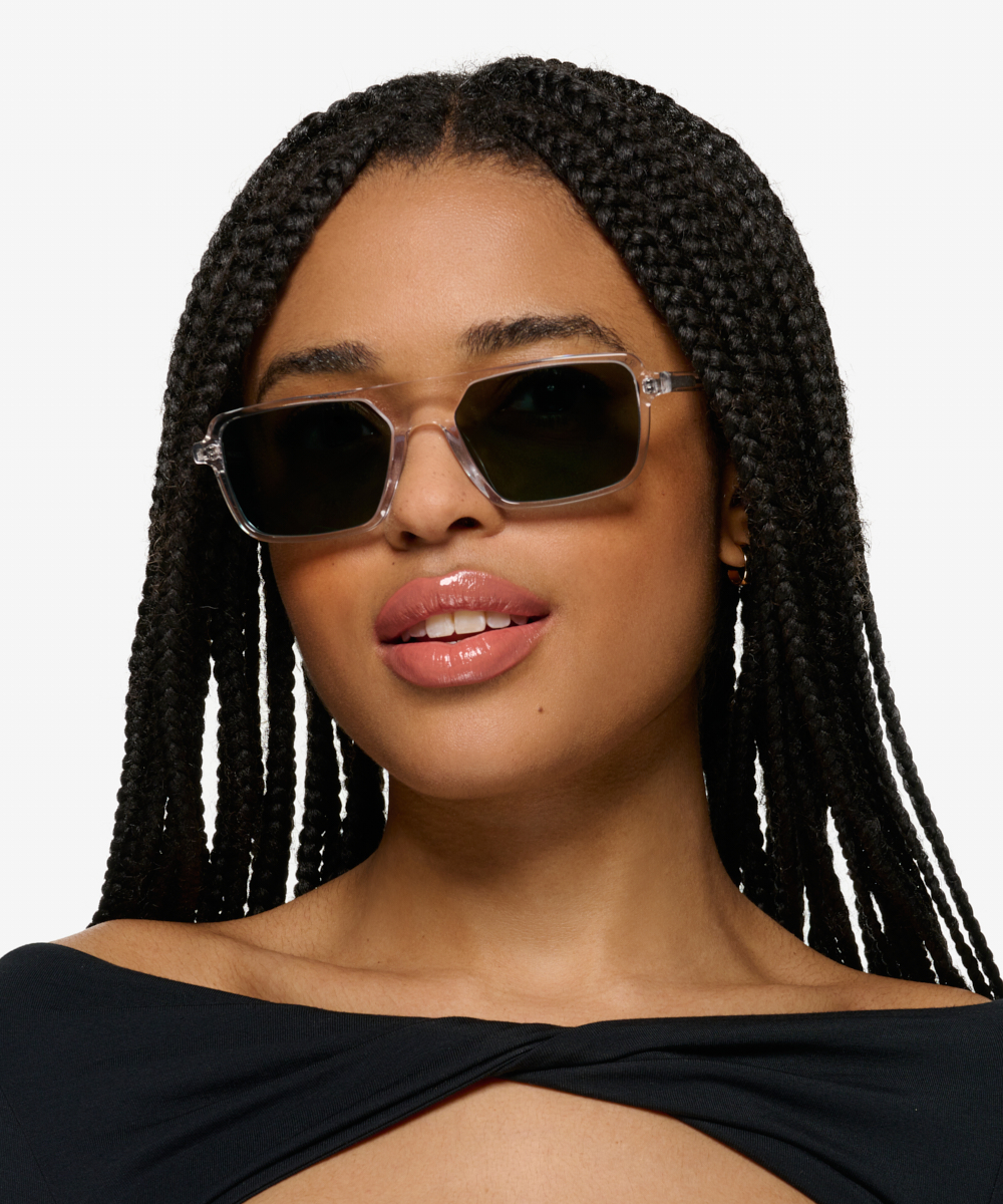 Zirfas - Aviator Crystal Clear Frame Prescription Sunglasses | Eyebuydirect