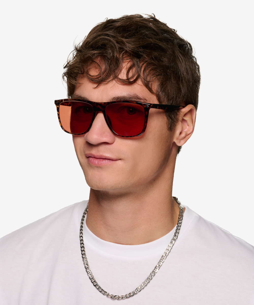 Rainfall Square Tortoise Frame Prescription Sunglasses Eyebuydirect