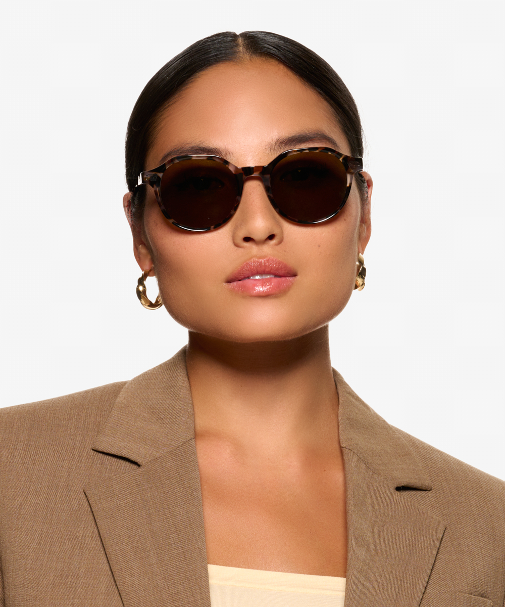 Beaux Round Tortoise Frame Prescription Sunglasses Eyebuydirect