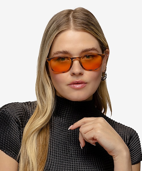 Propel Rectangle Matte Tortoise Frame Sunglasses For Men Eyebuydirect