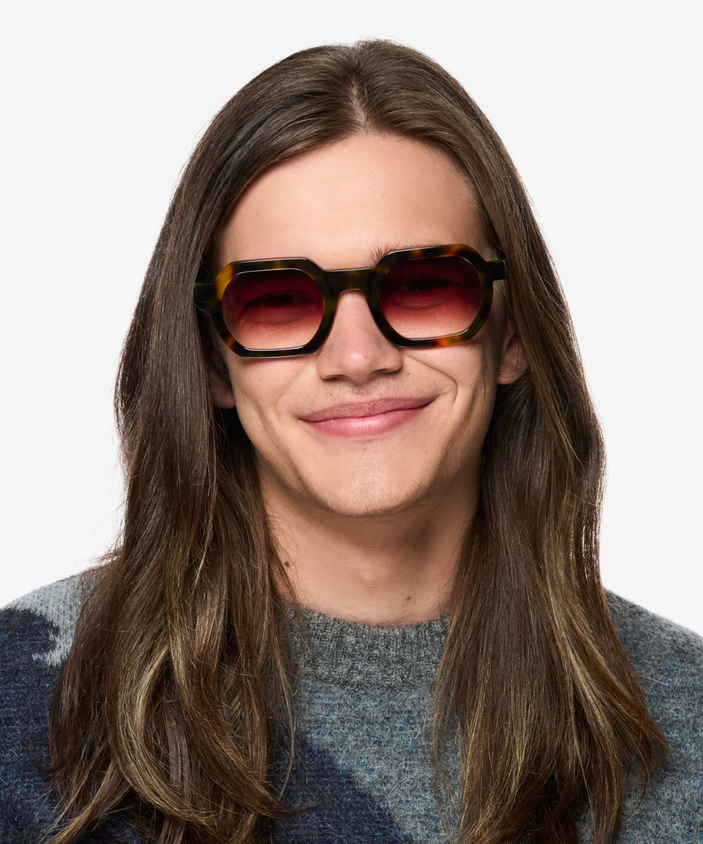 Channing - Square Tortoise Frame Sunglasses For Men | Eyebuydirect