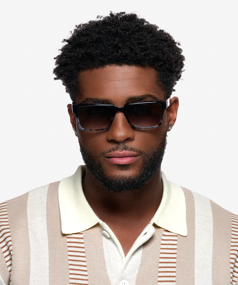Agni - Square Gray Tortoise Frame Sunglasses For Men | Eyebuydirect