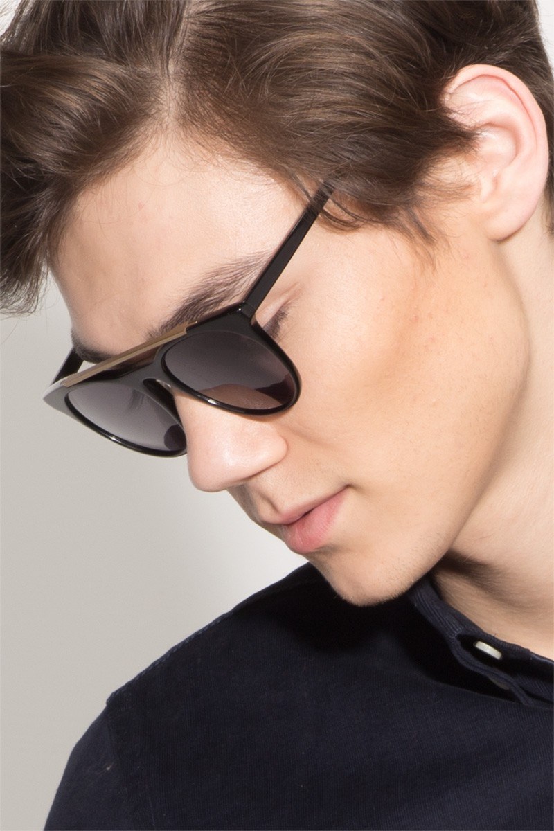 Miami Vice - Aviator Black Frame Prescription Sunglasses | Eyebuydirect