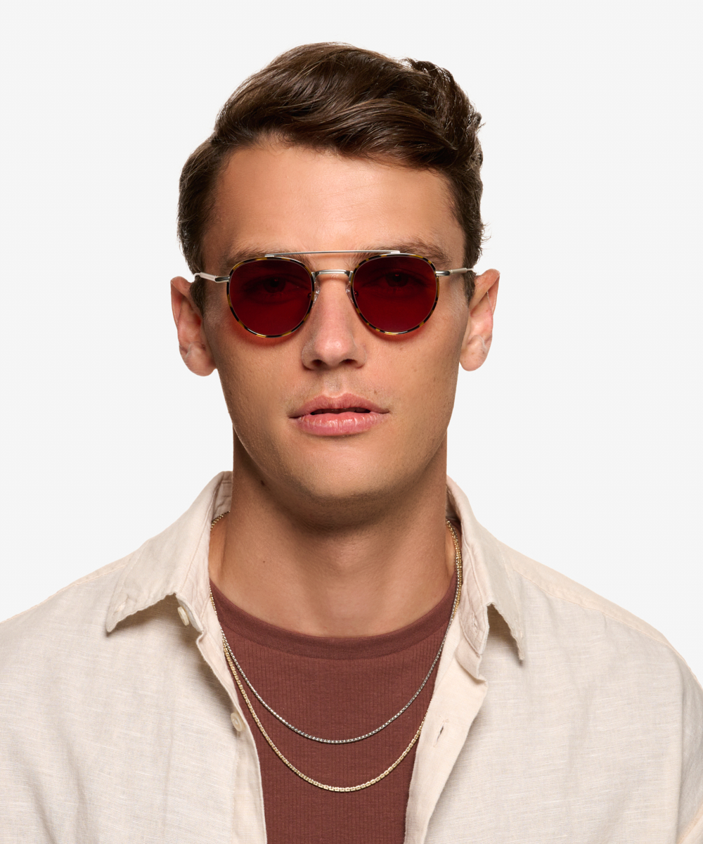 Ned - Aviator Tortoise Frame Prescription Sunglasses | Eyebuydirect