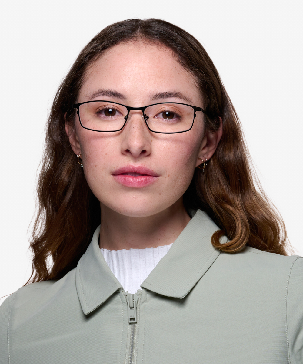 Present Rectangle Black Full Rim Eyeglasses Eyebuydirect Canada
