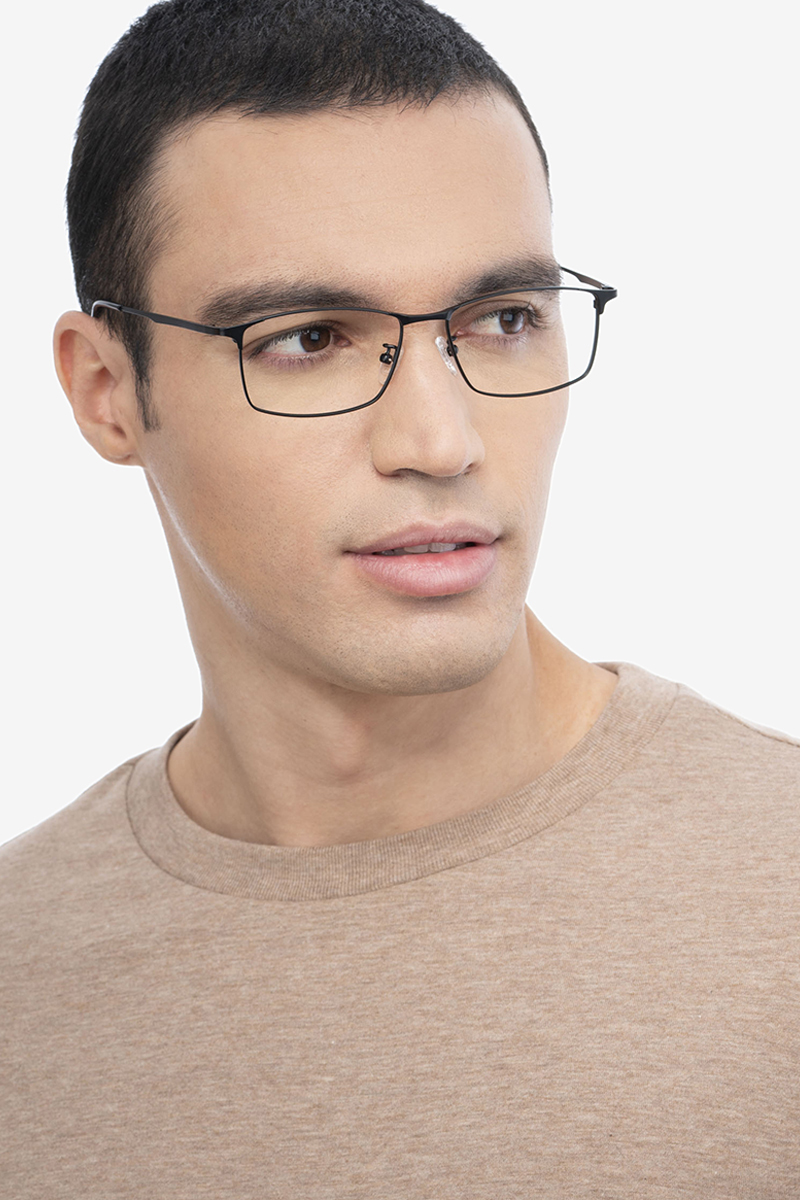 Constant Rectangle Black Glasses for Men | Eyebuydirect