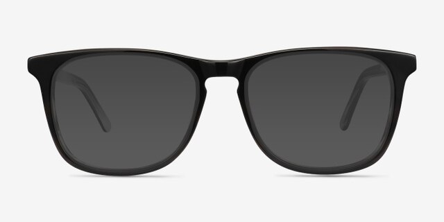 Skyline Square Black Gray Glasses for Men | Eyebuydirect