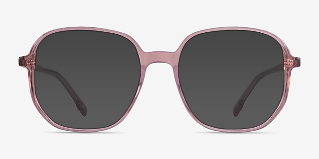 Natural Square Clear Pink Glasses For Women Eyebuydirect Canada