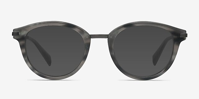 Ginger Round Gray Striped Glasses For Women Eyebuydirect