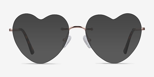 Amore Heart Rose Gold Rimless Eyeglasses Eyebuydirect Canada