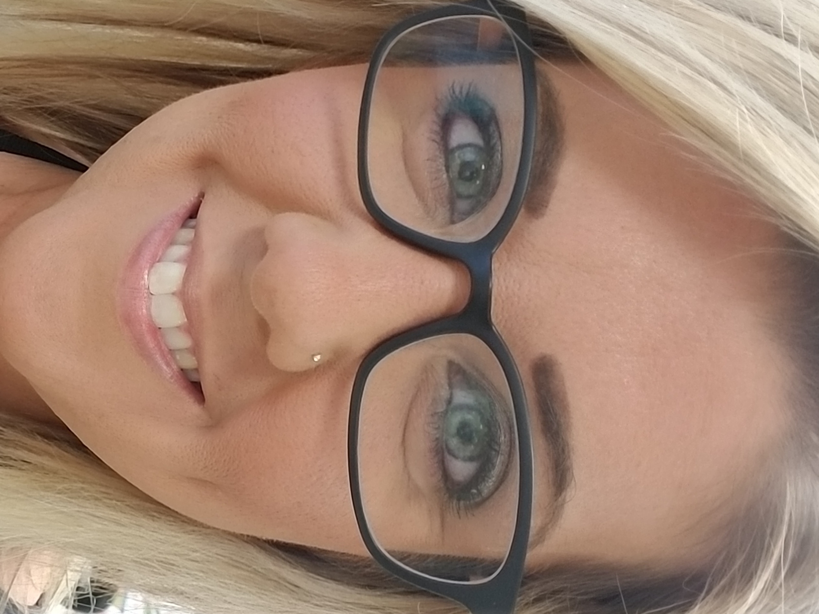 Clover Rectangle Black & Apricot Full Rim Eyeglasses | Eyebuydirect