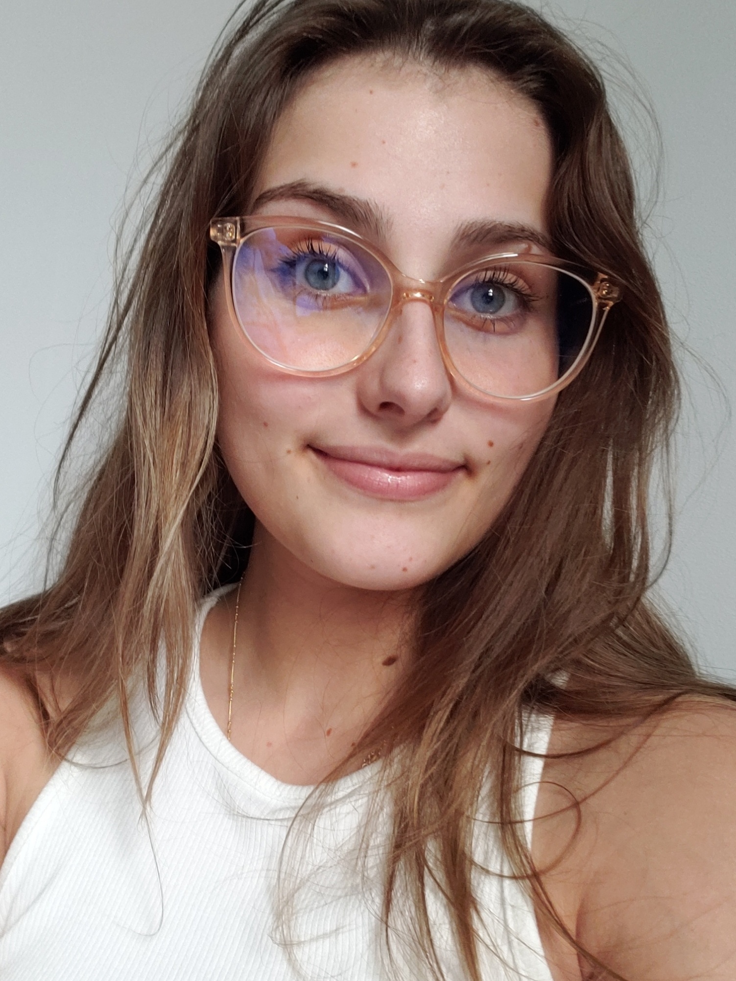 Nala Cat Eye Clear Melon Glasses for Women | Eyebuydirect