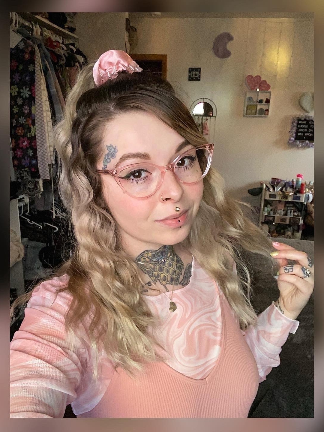 Quartet Cat Eye Clear Pink Glasses for Women | Eyebuydirect