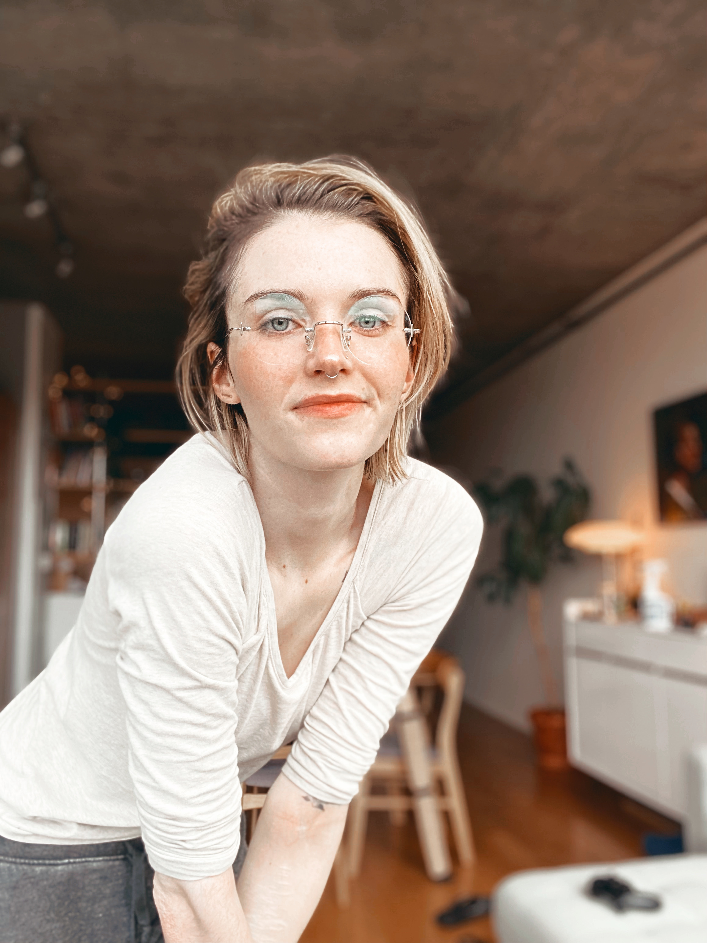 Altus Round Silver Rimless Eyeglasses | Eyebuydirect Canada